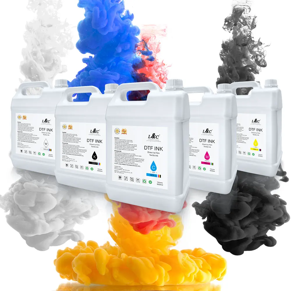 Wholesale Bulk Ink 5 Liters CMYK White DTF Inks 1000ml Bottle Printing ...