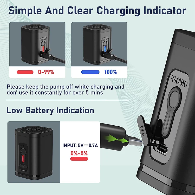 Portable Lightweight Electric Auto Suction Pump for Inflatables