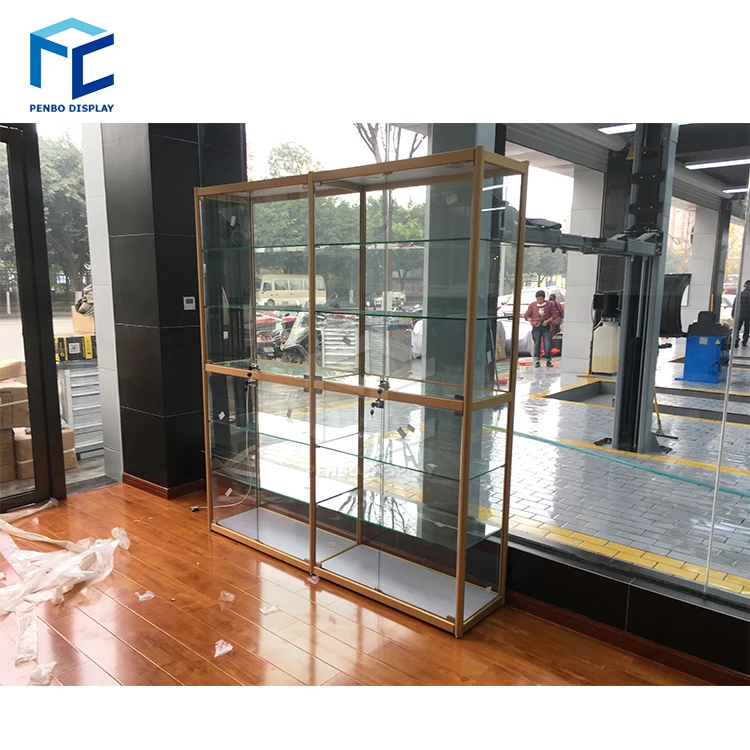Tempered Interior Decoration Sliding Glass Door Showcase