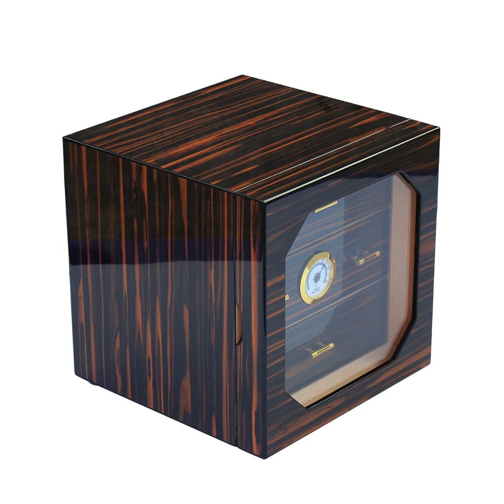 Luxury Glossy Glass One Door Wooden Cigar Cabinet Custom Wooden Box ...