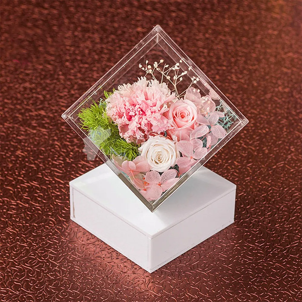 Customized Acrylic Flower Box - Perfect for Gift Storage