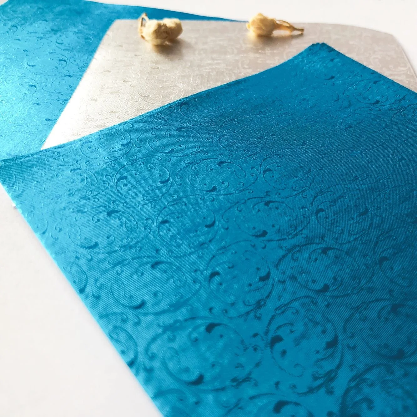 Blue Flower Emboss Aluminium Foil Candy Wrappers Sugar Wraps Paper For ...