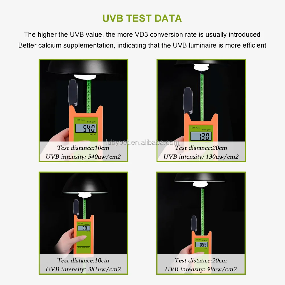 Hand-held Portable Uvi Uvc Uvb Uva Meter Reptile Uv Index Uv Light ...