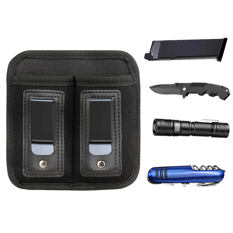 Tactical Neoprene Double Magazine Pouch Hunting Accessories Belt ...