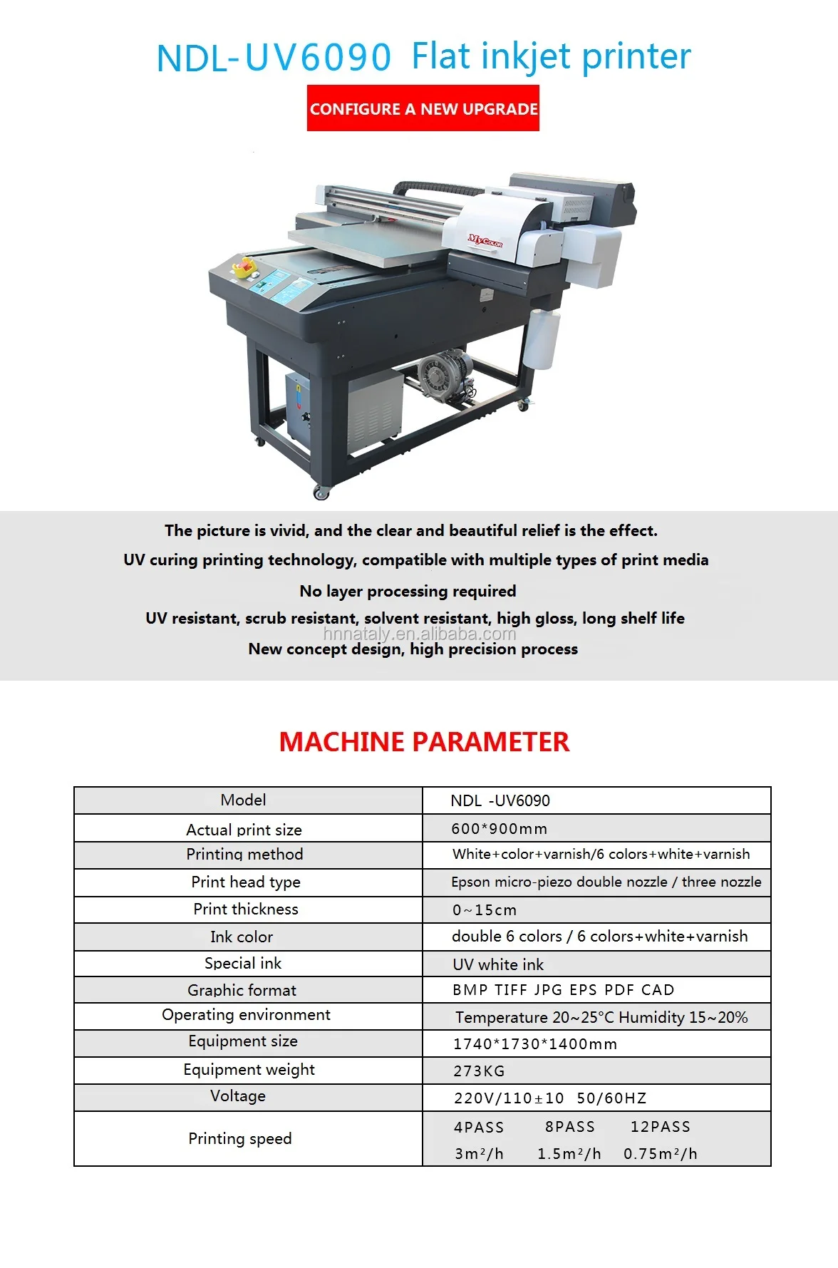 6090V UV Printer for Multicolor Wristband Printing & Customization