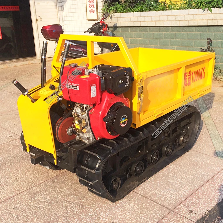 Mini Diesel Crawler Carrier - 1000KG Capacity & 6km/h Speed
