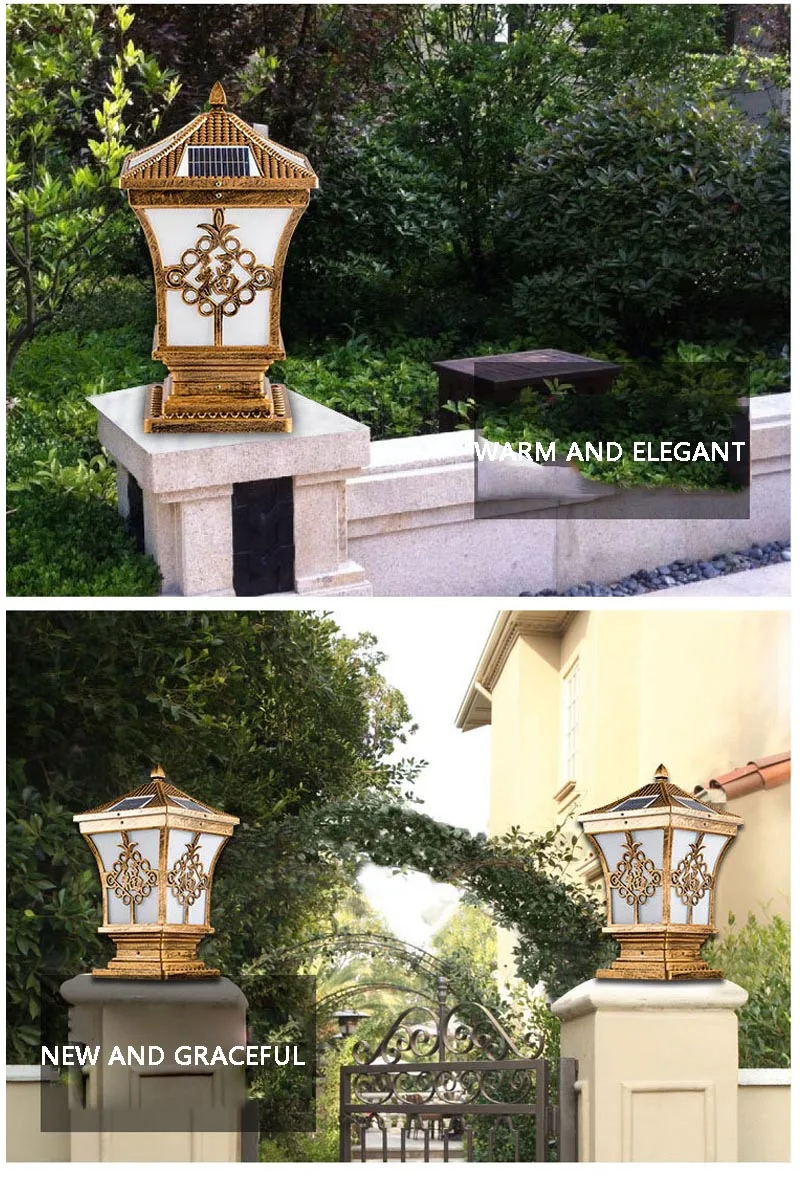 Main Gate Pillar Light Outdoor Solar Pillar Lamp - Buy Main Gate Pillar ...