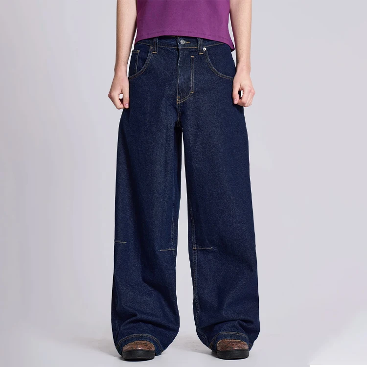 Customized Logo Heavyweight Raw Denim Jeans - 100% Cotton
