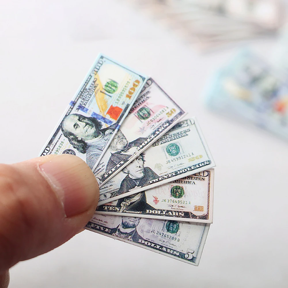 10 Bundle Miniature Dollars Fake Money Prop Printed Dollar Euro Korean ...