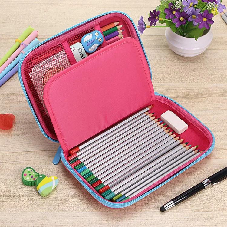 Custom Hot Pink Waterproof Protective Portable 3d Eva Shell Pen Pencil ...