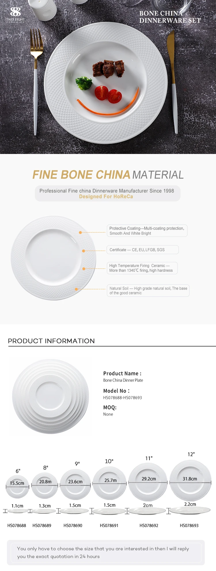 28ceramics High End Restaurant Plate Luxury,New Design White Bone China ...