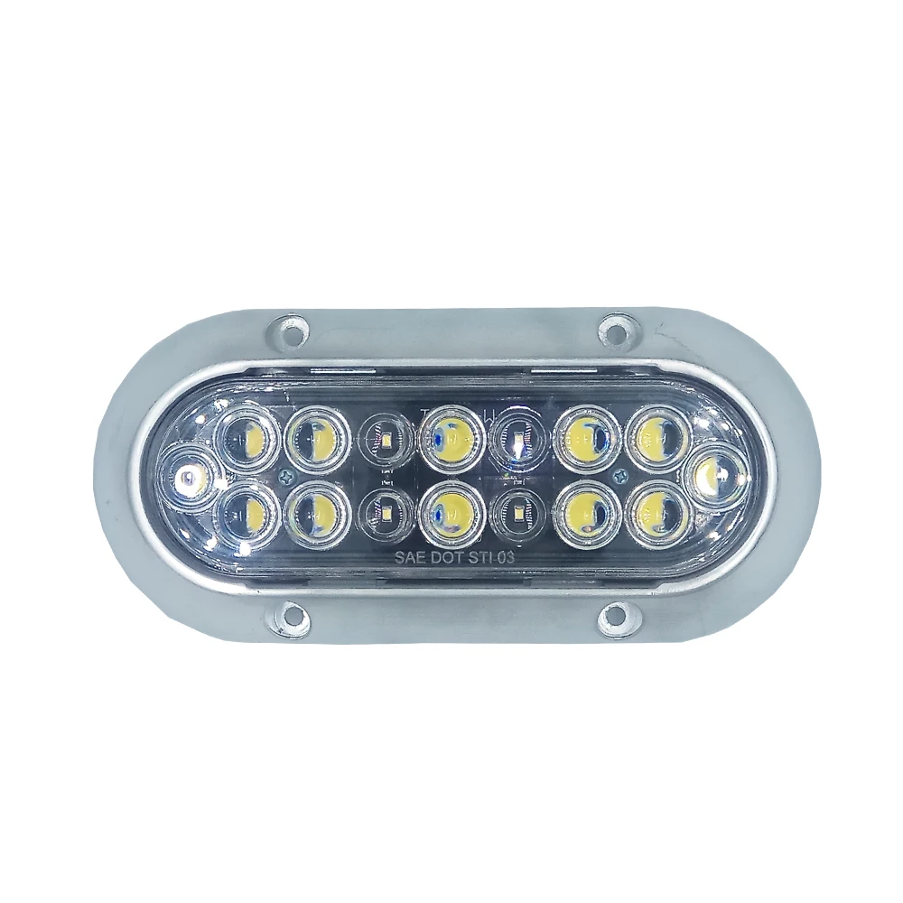 White Dot 6 Inches Oval 12v Vehicle Led Truck/bus Stop Light Lamp - Buy ...