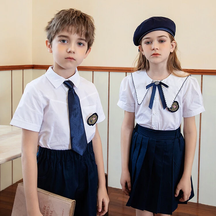 Popular Cheap Price School Uniform Designs Dress Cotton Sets High ...