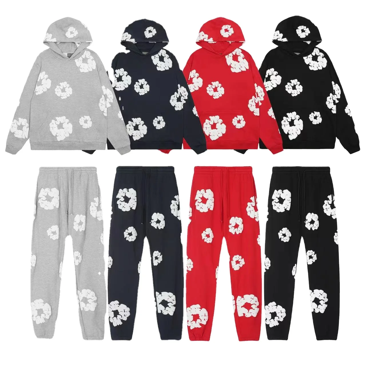 Heavyweight Denim Tears Puff Printing Hoodies Men Sweatshirt Oversized ...