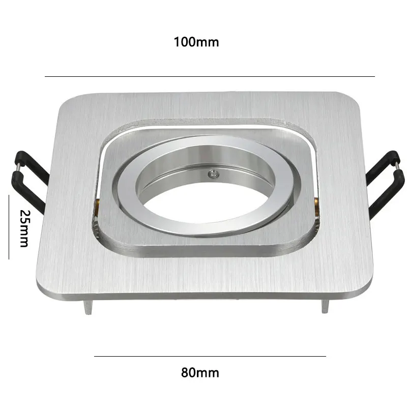 Aluminum Square Retrofit LED Downlight Housing Parts GU10