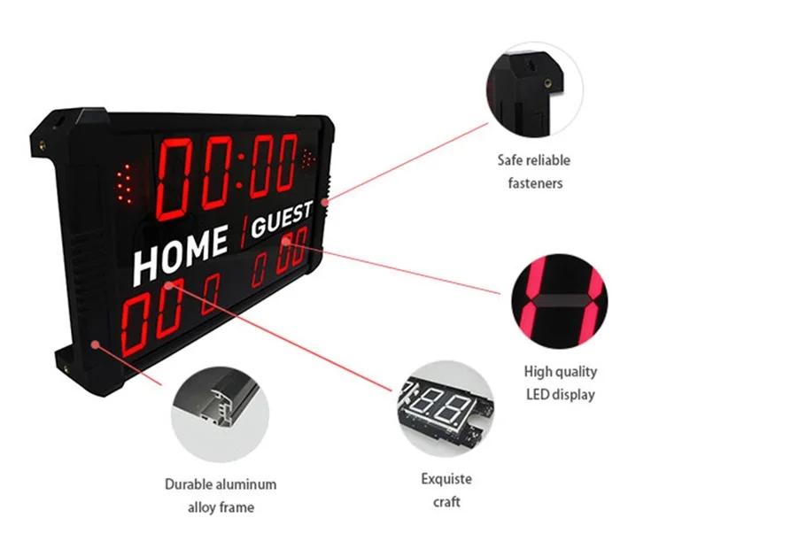 Ganxin Drop Shipping Digital Score Board Portable Remote Red Scoreboard ...