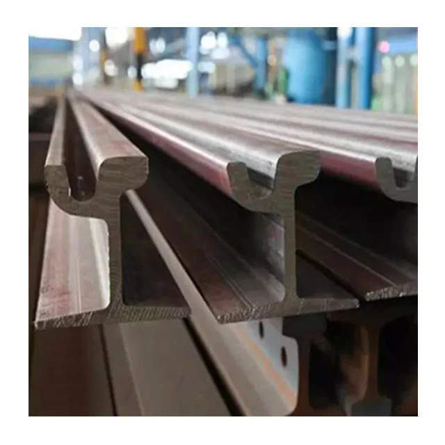 59r2 60r2 Tram Steel Rail Baotou Steel U71mn U75v Grooved Steel Rail ...