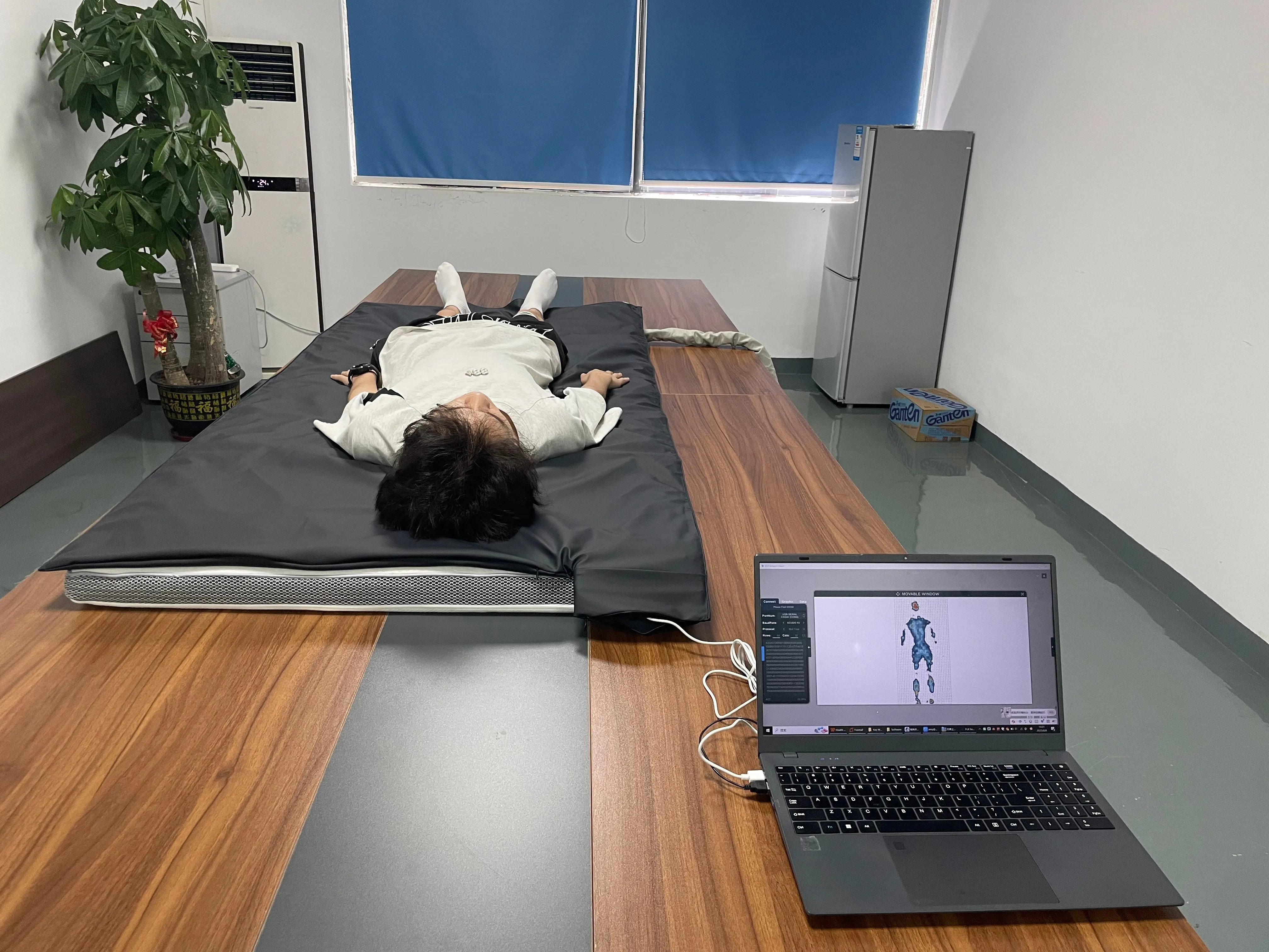 Flexible Fabric Pressure Sensor Mattress for Sleep Tracking