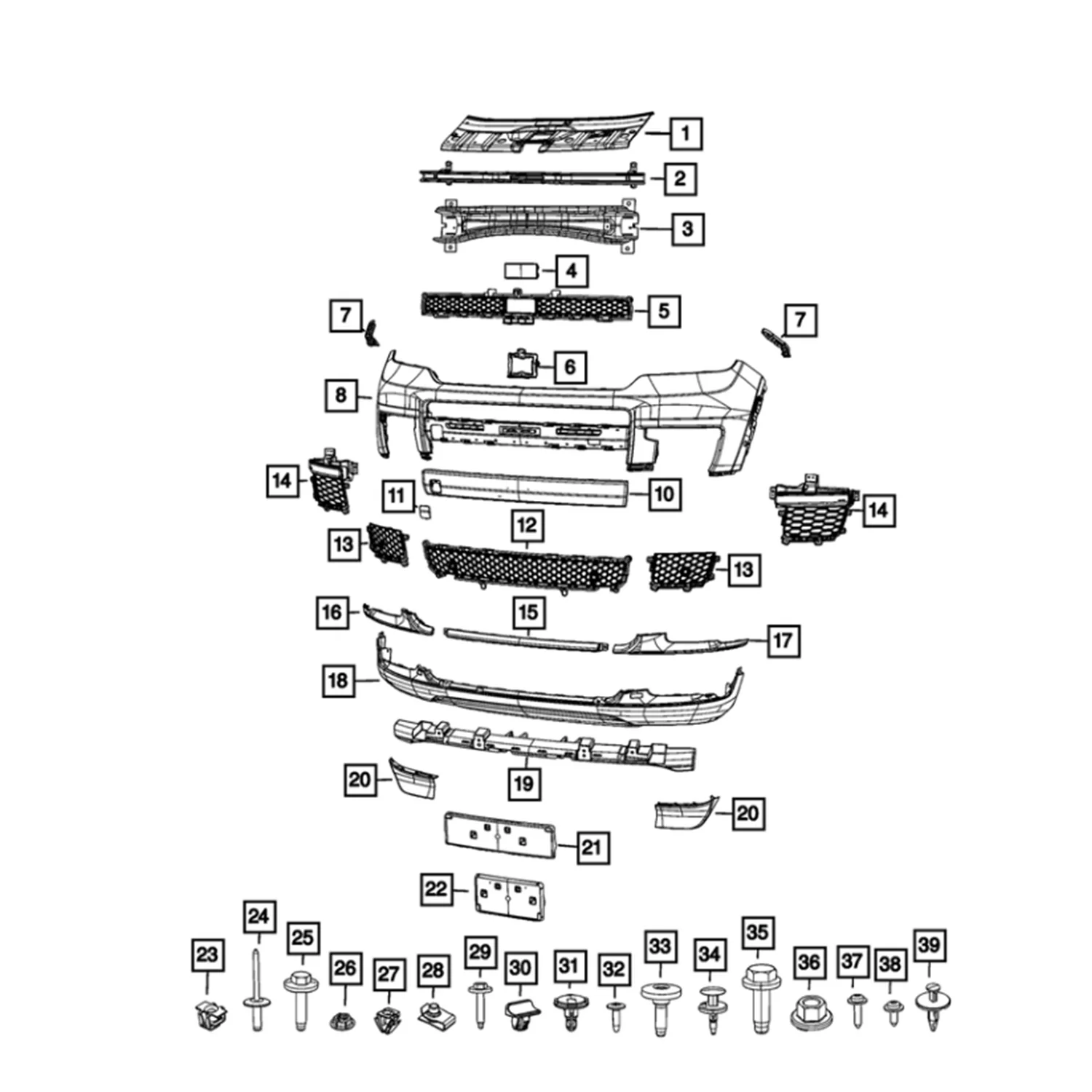 Front Lower Fascia Pitted Surface for jeep Grand Cherokee 2022 2023 ...