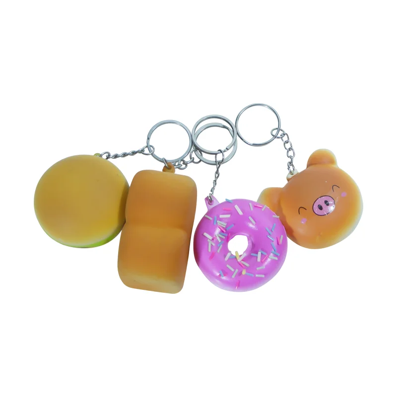 Custom Squeeze Small Pu Foam Toy Keychain Food Shape Stress Relief Toy ...
