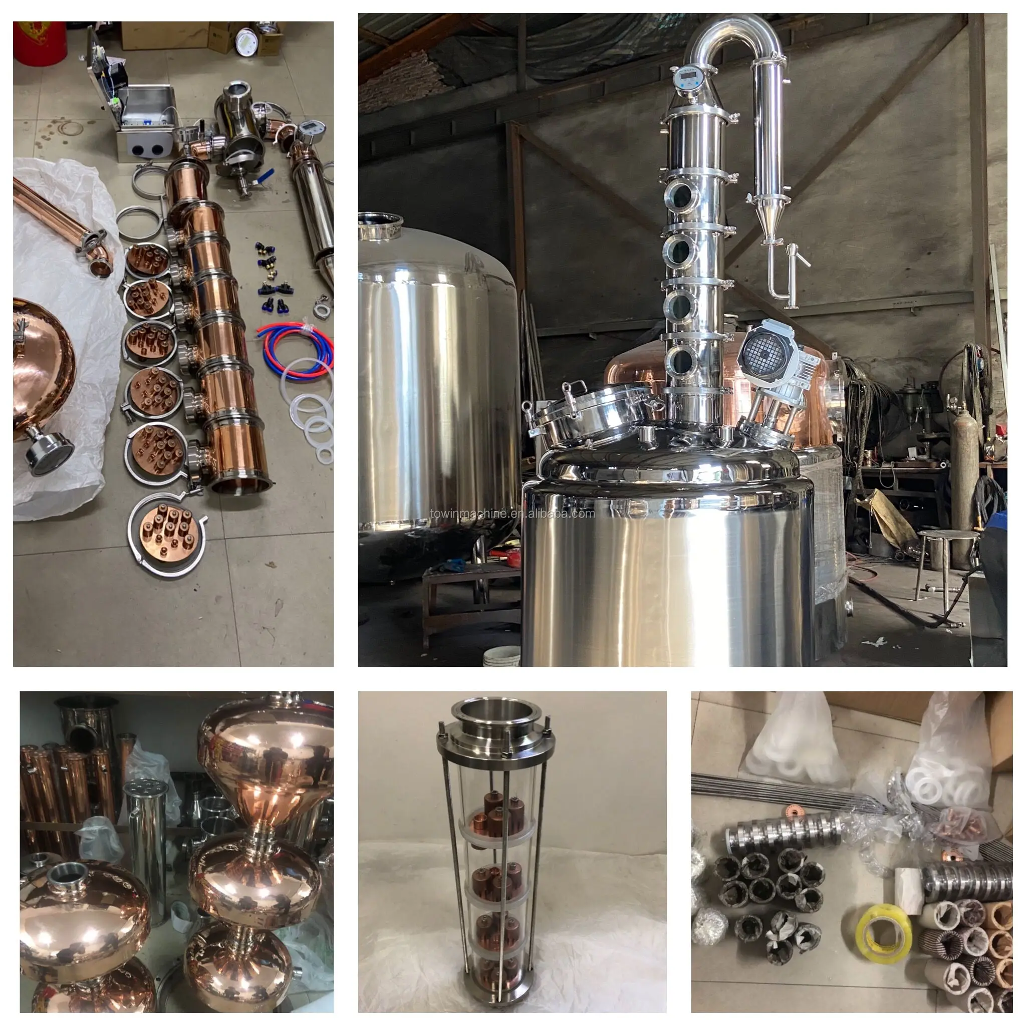 Towin 3in Crystal Glass Reflux Columns for Efficient Distillation