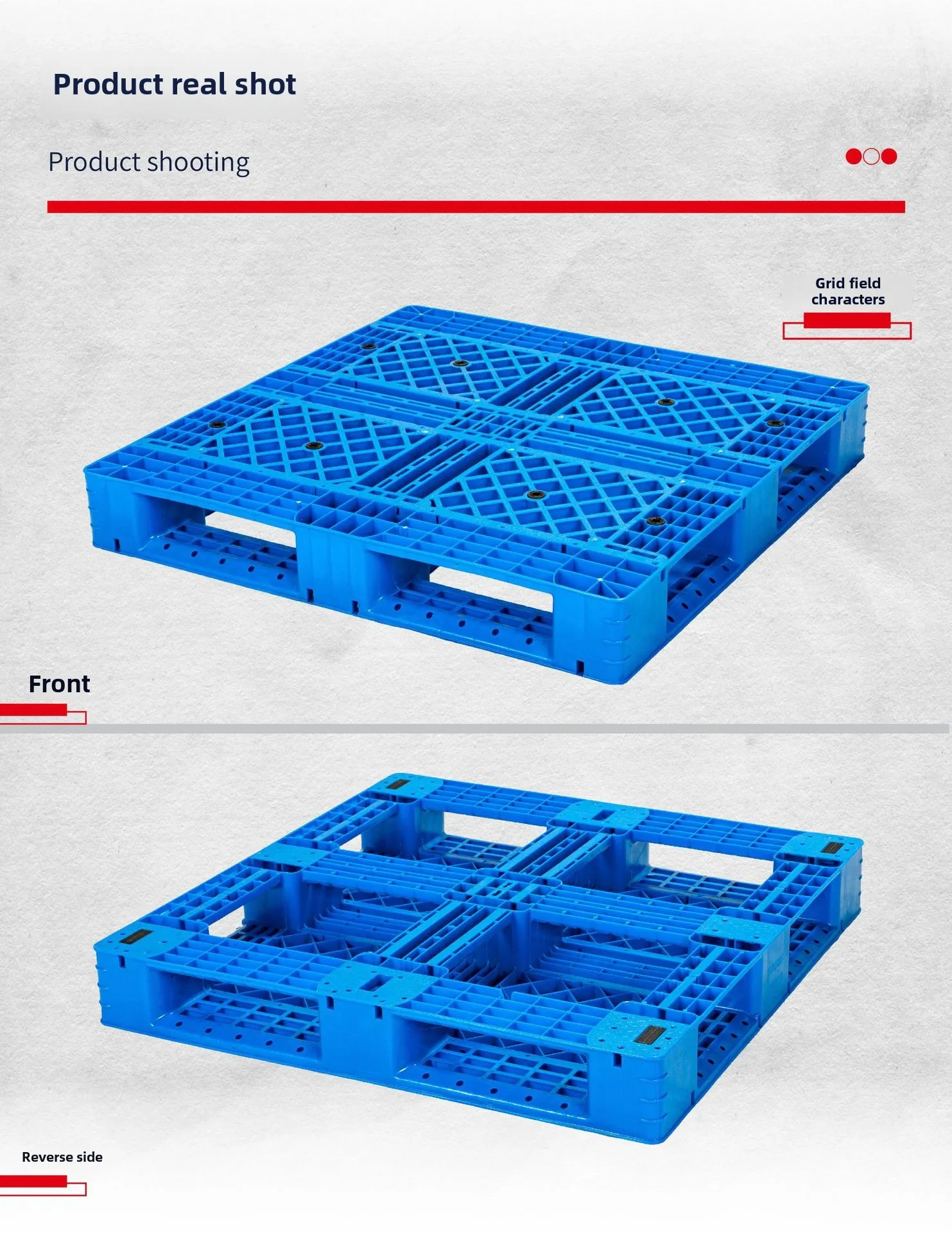 Heavy Duty HDPE Logistics Pallet Board Single Faced 4-Way Field Grid ...