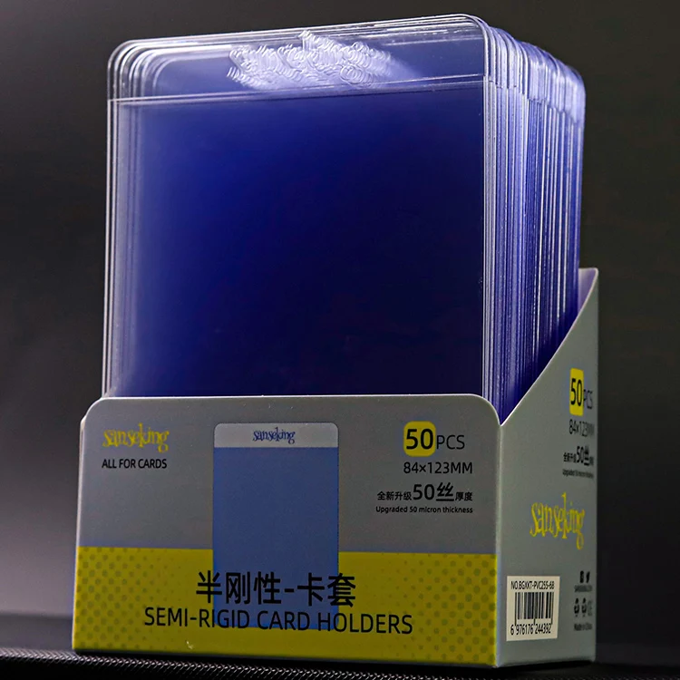 Sanseking PVC Semi-Rigid Card Holders Trading Card Sleeves Grading ...