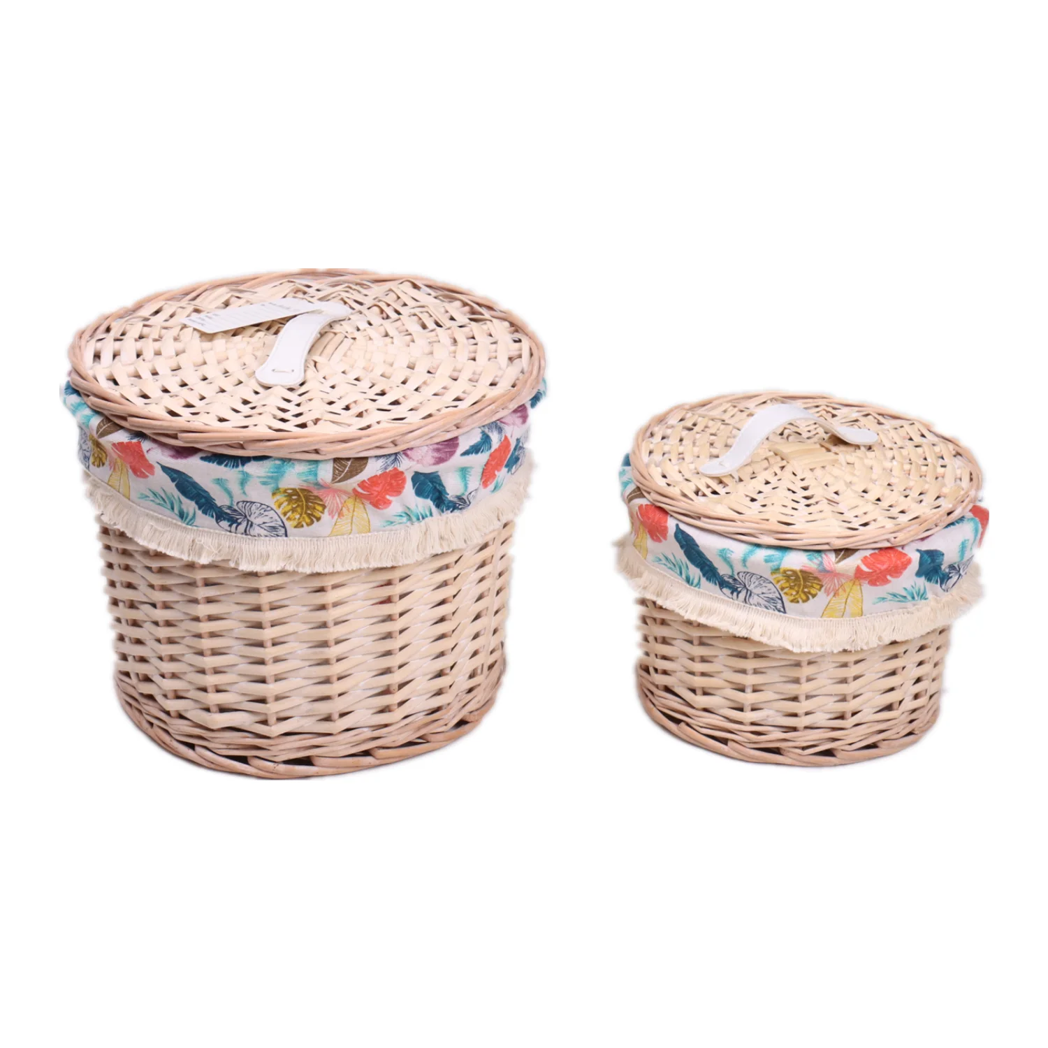 Pretty Small Round Wicker Storage Box With Lids For Home Storage ...