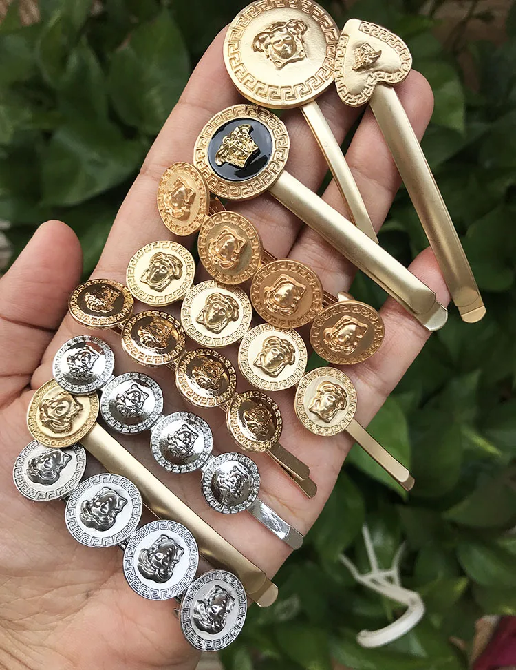 H1004 Popular Baroque Style Hair Pins Medallion Gold Coin Hair Pin ...