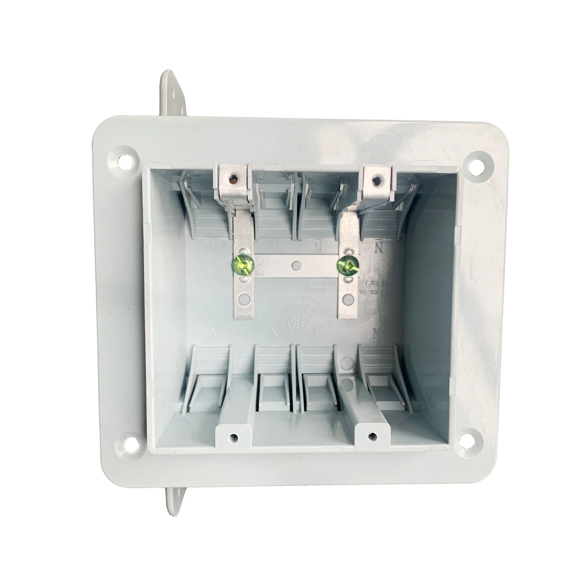 4-gang Non-metallic Device Box Rectangle Plastic Box Indoor Use Gray ...