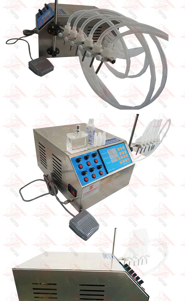 6 Nozzles Semi Automatic Mini Small Scale Waterjuice Electric Digital ...