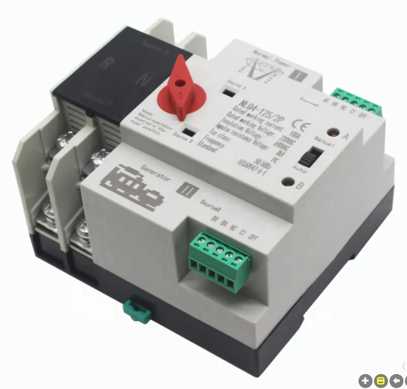 Dual Power Automatic Transfer Switch - Reliable 2P 16A to 100A