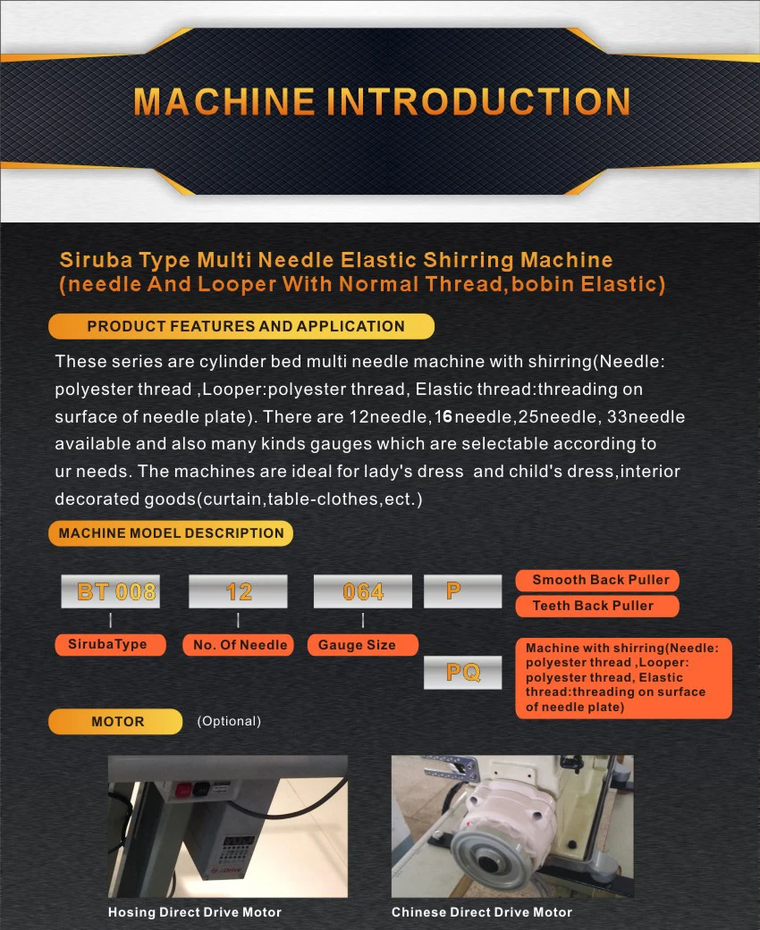 SIRUBA Type VC008 Bobbin Elastic Shirring Machine by BITOP