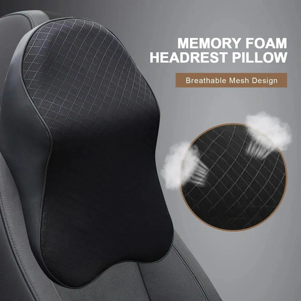 Car Neck Pillow - Adjustable Head Restraint with 3D Memory Foam