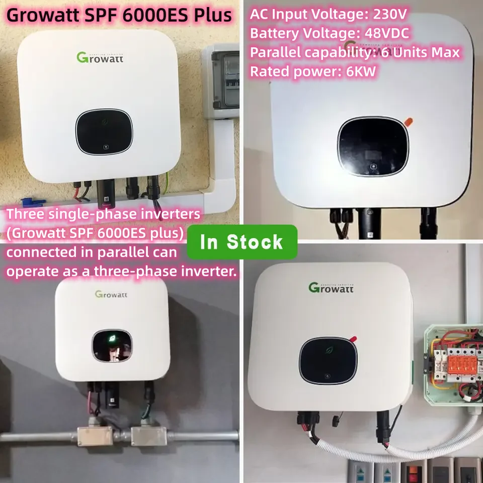 Off Grid 230vac 6kw Solar Inverter Growatt Spf 6000es Plus - Buy Single ...