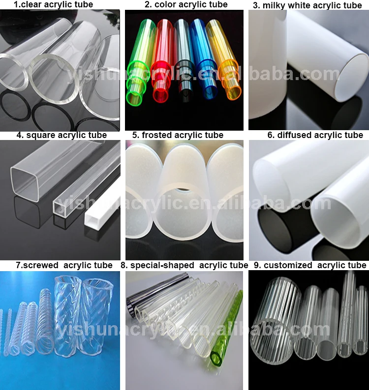 High Quality Diameter 50mm 60mm 70mm 80mm 90mm Transparent Perspex Pipe ...