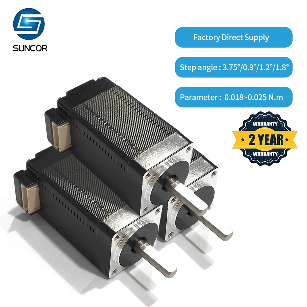 Suncor 20mm 1.8 Degree 2 Phase Mini Unipolar Bipolar Nema 8 Stepper ...