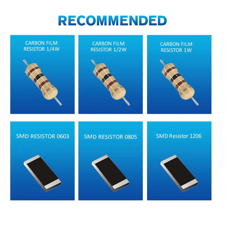 Carbon Film Resistor 1/4w 1k 10k 100k Bulk Tape Carbon Film Resistor ...