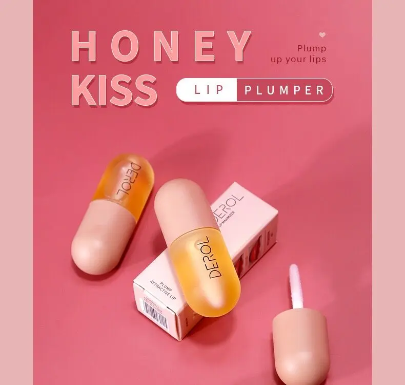 Private Label Good Quality Honey Kiss Shiny Lip Gloss Lip Plumer Oil ...