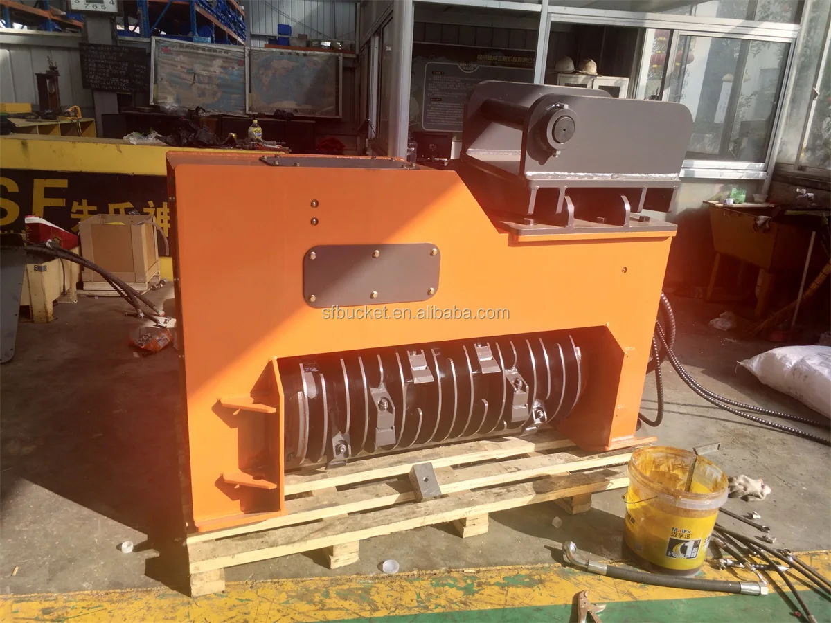 20 Tons Excavator Vegetation Mulcher Brushcutter with Tilting Ram