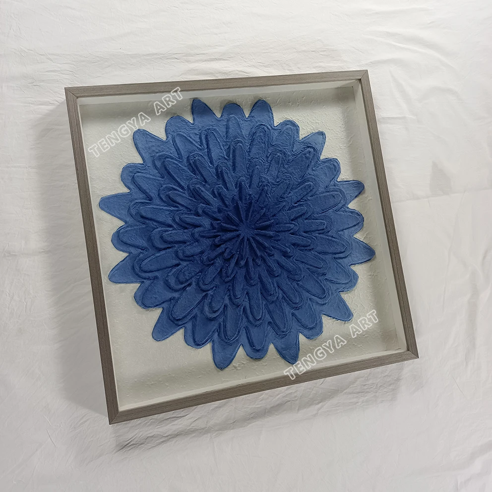 Handmade Paper Flower Wall Art Frame Home Wall Decoration Handmade ...