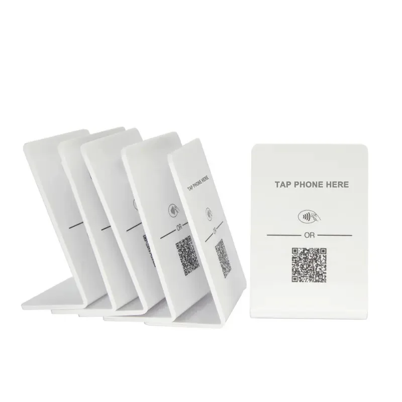 Acrylic Table Stand Nfc Restaurant Menu Holder Bar Nfc Menu For Payment ...