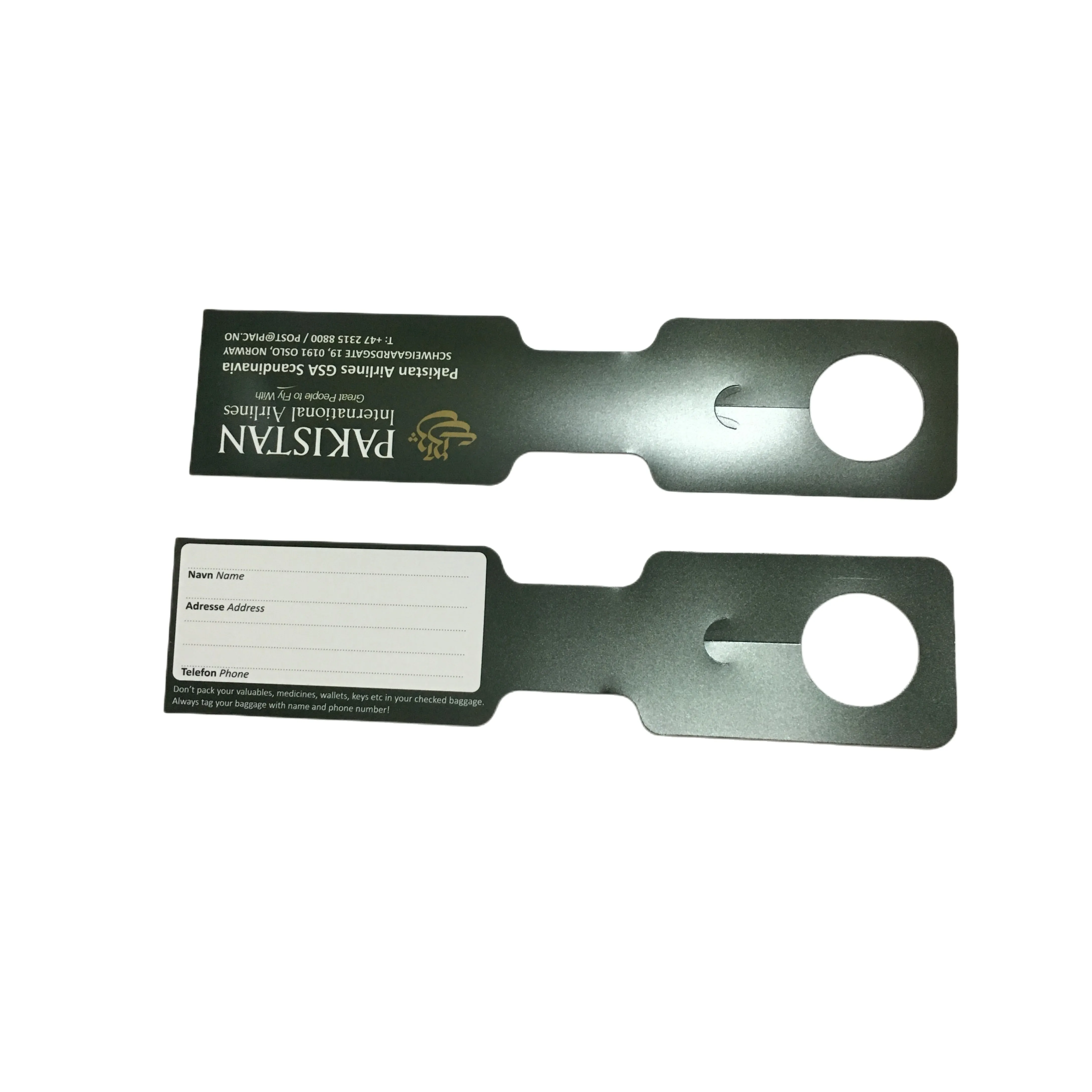 Custom Plastic Indelible Pp Synthetic Paper Luggage Tags Waterproof ...