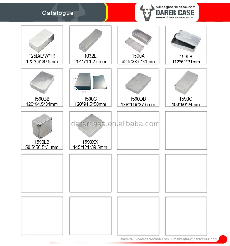 1590C Aluminum Guitar Effect Pedal Enclosure - Durable &IP54 Protected