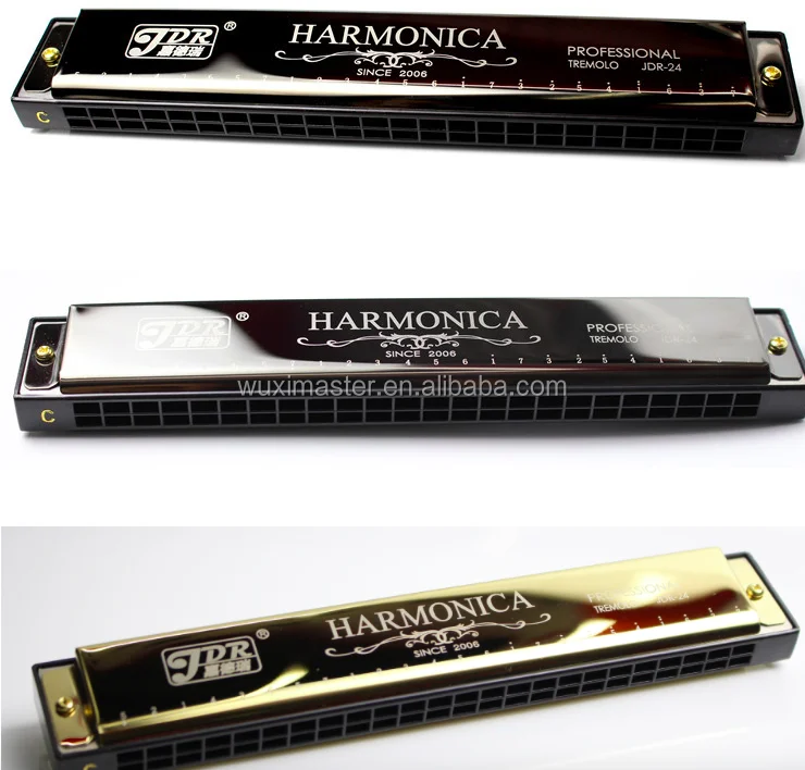 Promotional 24 Holes Music Instrument Harmonica Tones C G E - Buy ...