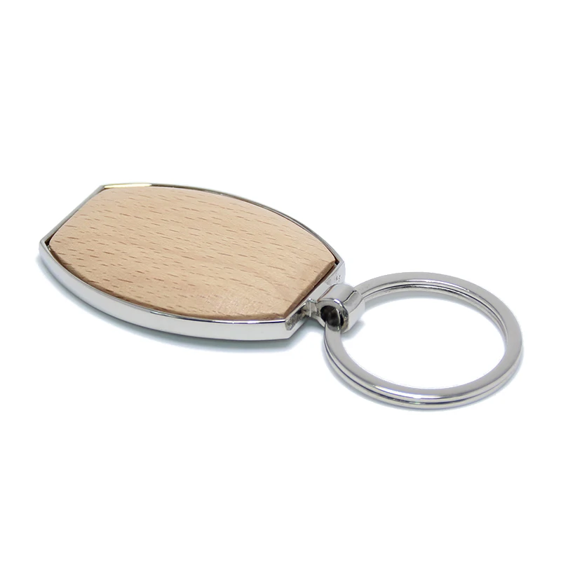 Minimalism Plain Wooden Keyring Keychain Gifts Charms DIY