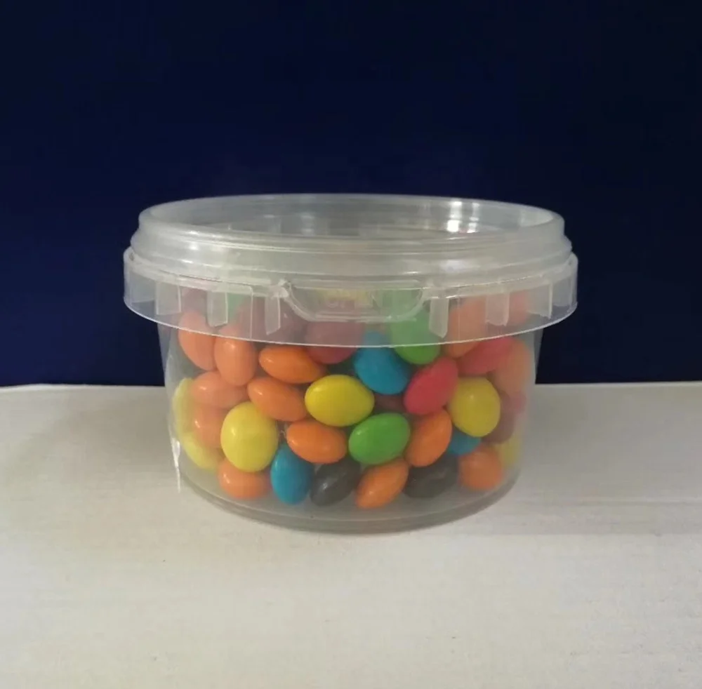 Snacks Packaging Bucket 250ml Plastic Bucket For Cotton Candy Yogurt ...