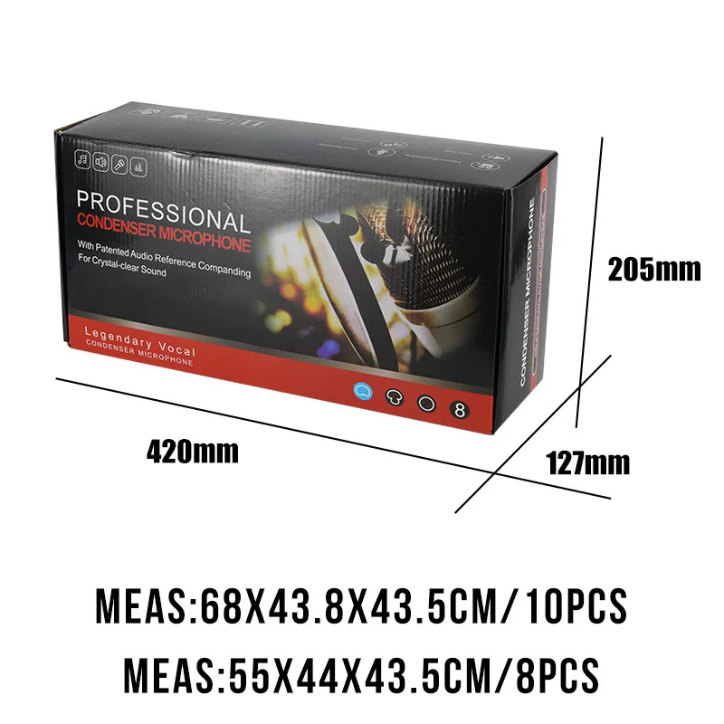 Bm800 Livestream Studio Dual Microphone Kit F009 Sound Card Voice ...