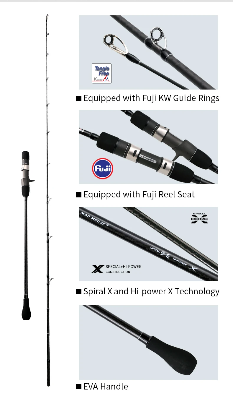 2020 MADMOUSE Japan Fuji Full Configuration Slow Jigging Rods