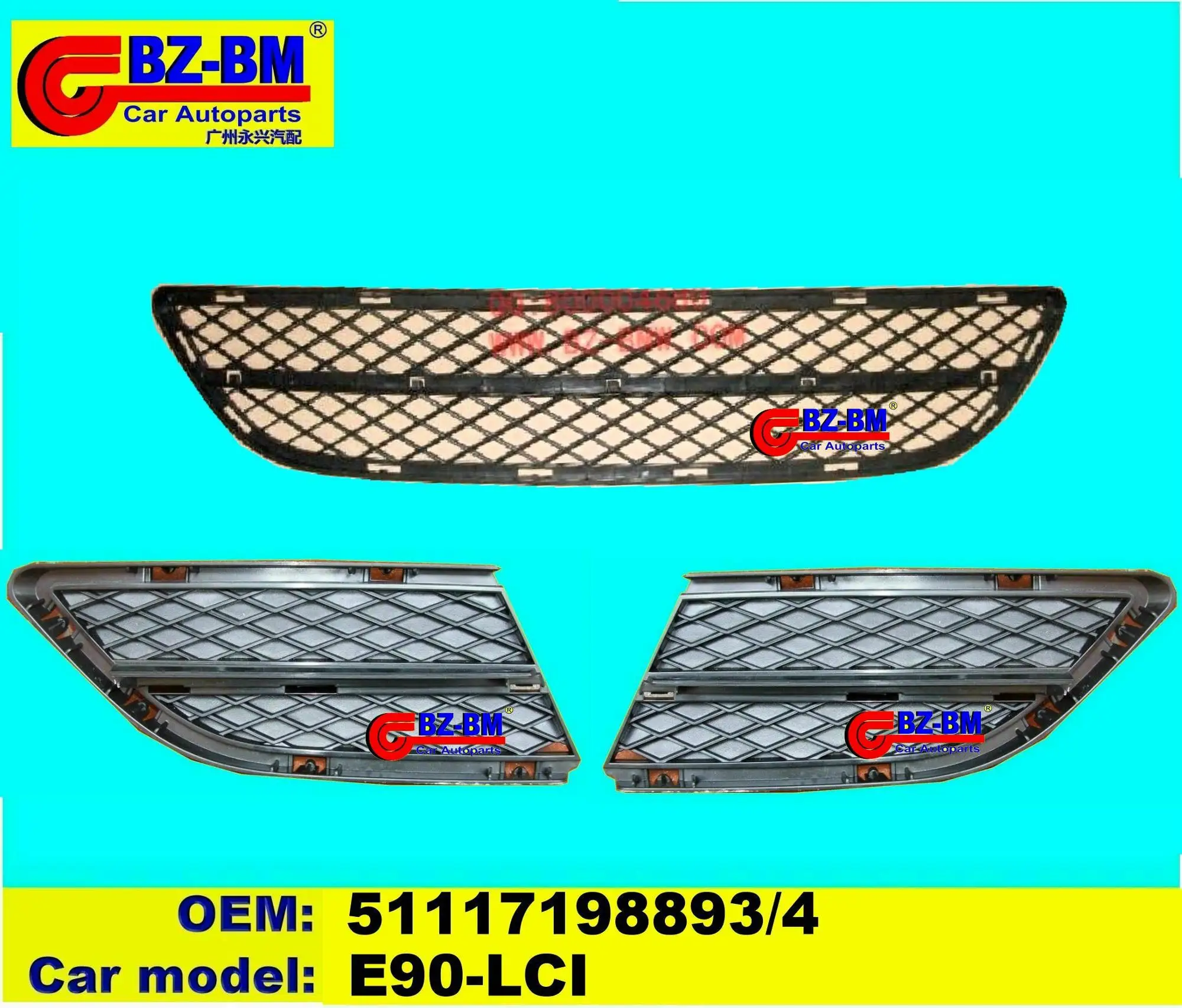 For Bmw Front Bumper Grill Cover Body Part E66 E65 63178379683/ ...